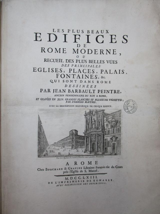 (1 vol.) Barbault, Jean. - Les plus beaux édifices de Rome Moderne, ou ...