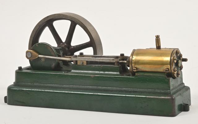 Stuart, moteur pour machine à vapeur en bronze, acier et fonte peinte ...